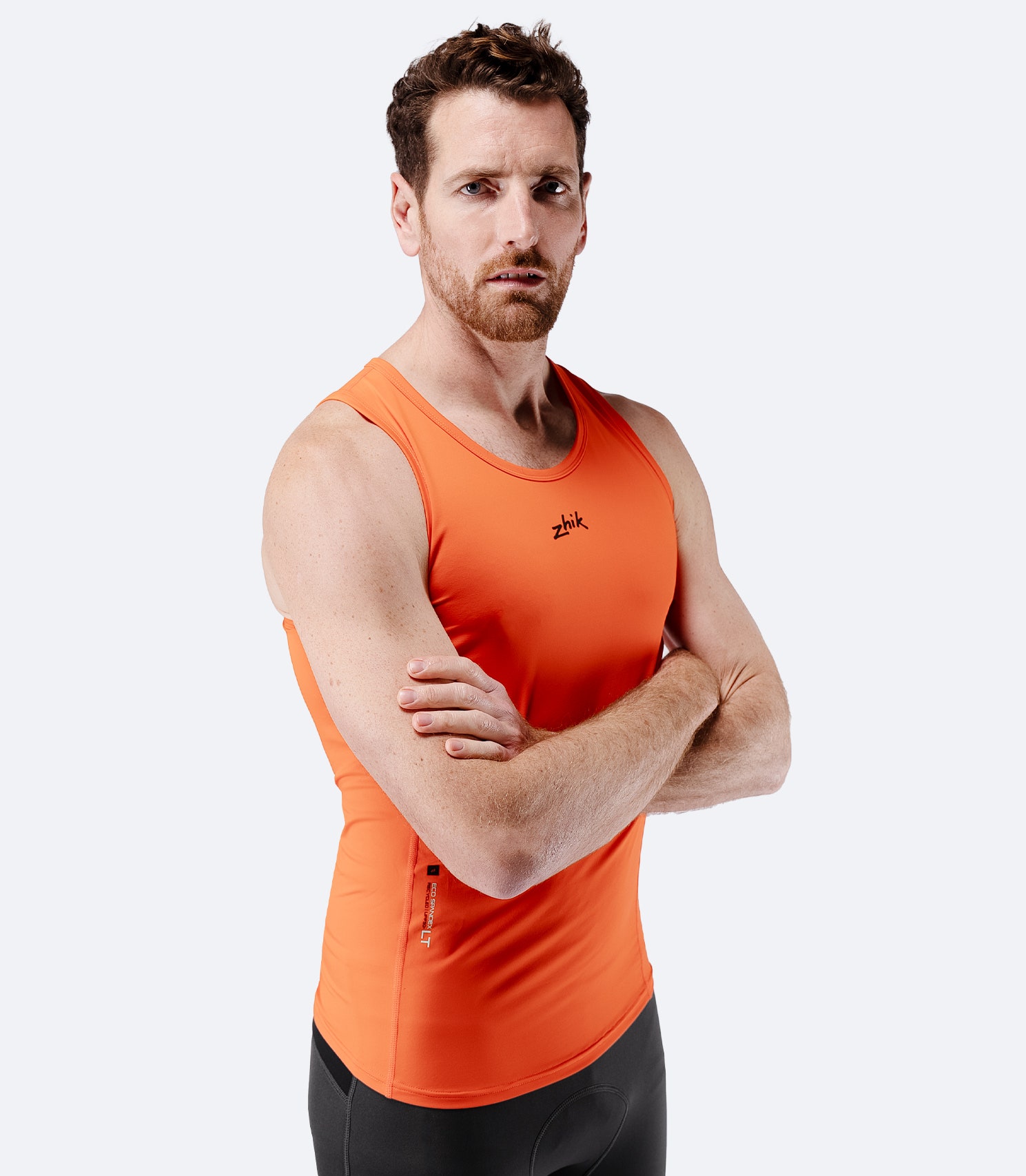 Mens Eco Spandex LT Race Singlet - Flame Red | Zhik New Zealand